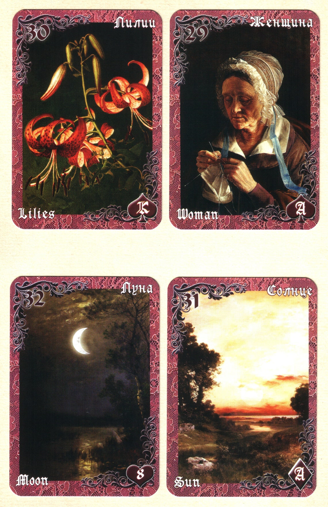 Digital Tarot Lenormand Deck + Gift Link | 72 Cards Tarot Deck ...