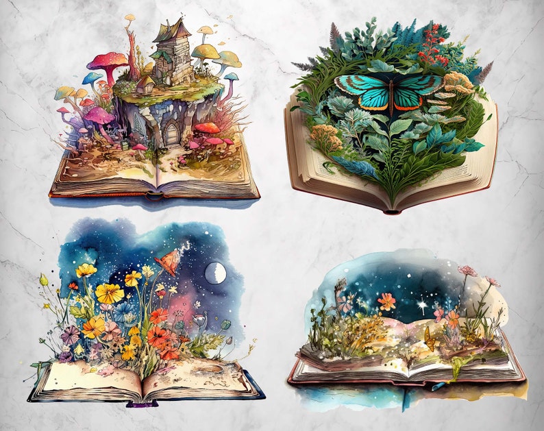 21 Png Clipart Magic Book Fantasy Books 300 Dpi Commercial - Etsy
