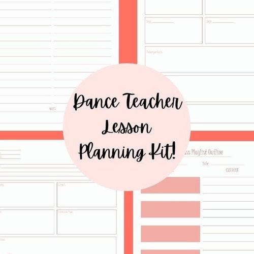 Dance Teacher Lesson Plan Bundle Printable Class Planner - Etsy