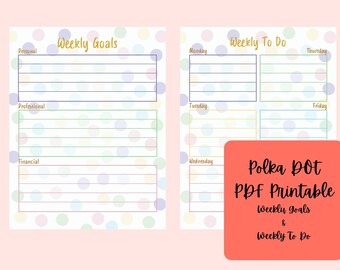 Polka Dot Planner | Etsy