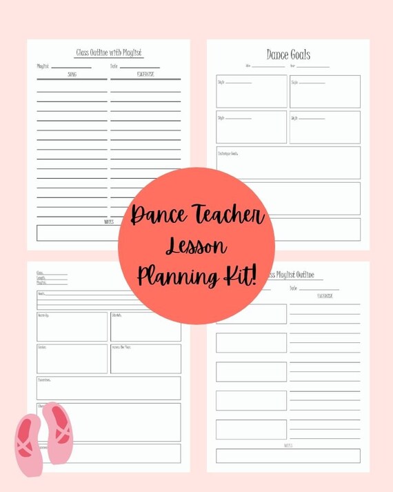 Dance Teacher Lesson Planning Pack | Etsy