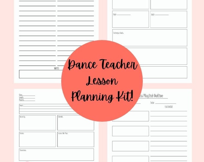 Dance Teacher Lesson Planning Pack - Etsy