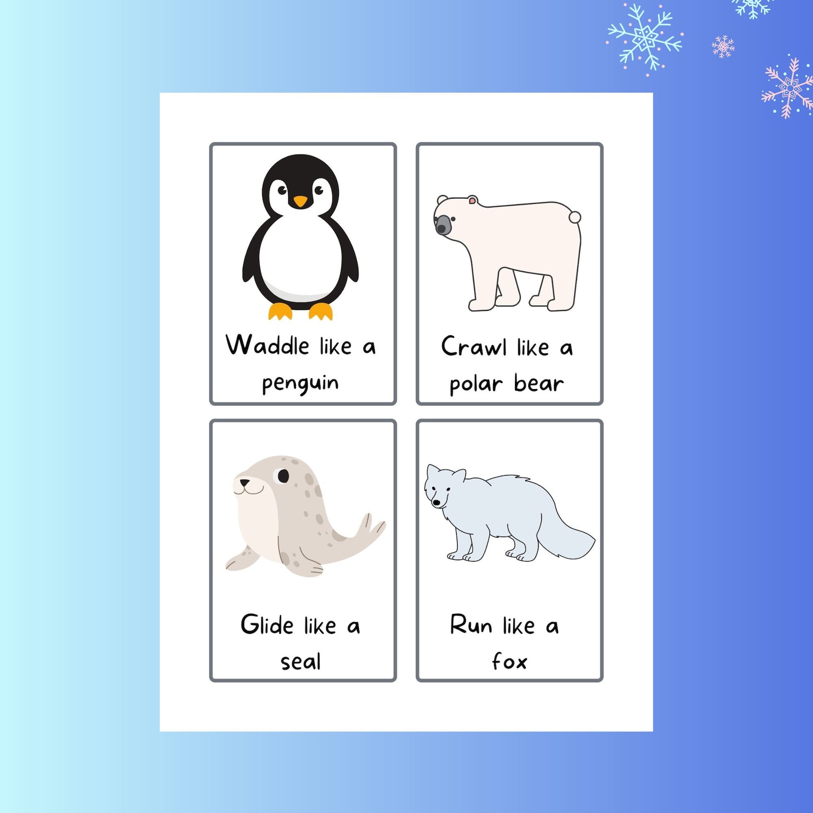 Arctic Animals Printable Worksheets - Etsy