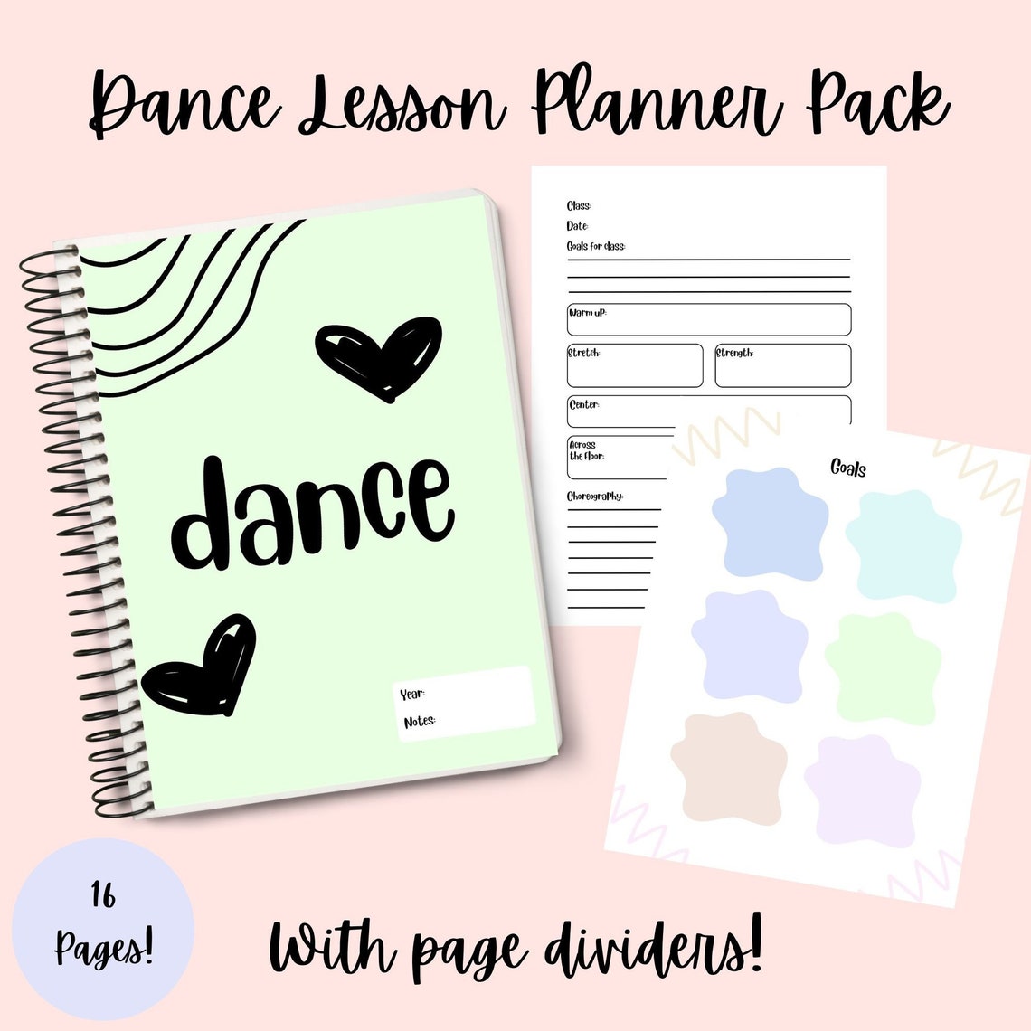 Dance Lesson Planner Pack - Etsy