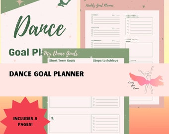 Dancer Goal Setting Worksheets Dance Studio Dance Teacher Digital ...