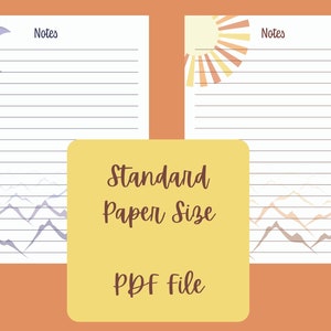 Mountain Theme Notes Printable - Etsy