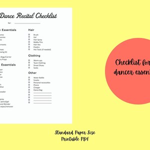 Dance Recital Planning Kit - Etsy