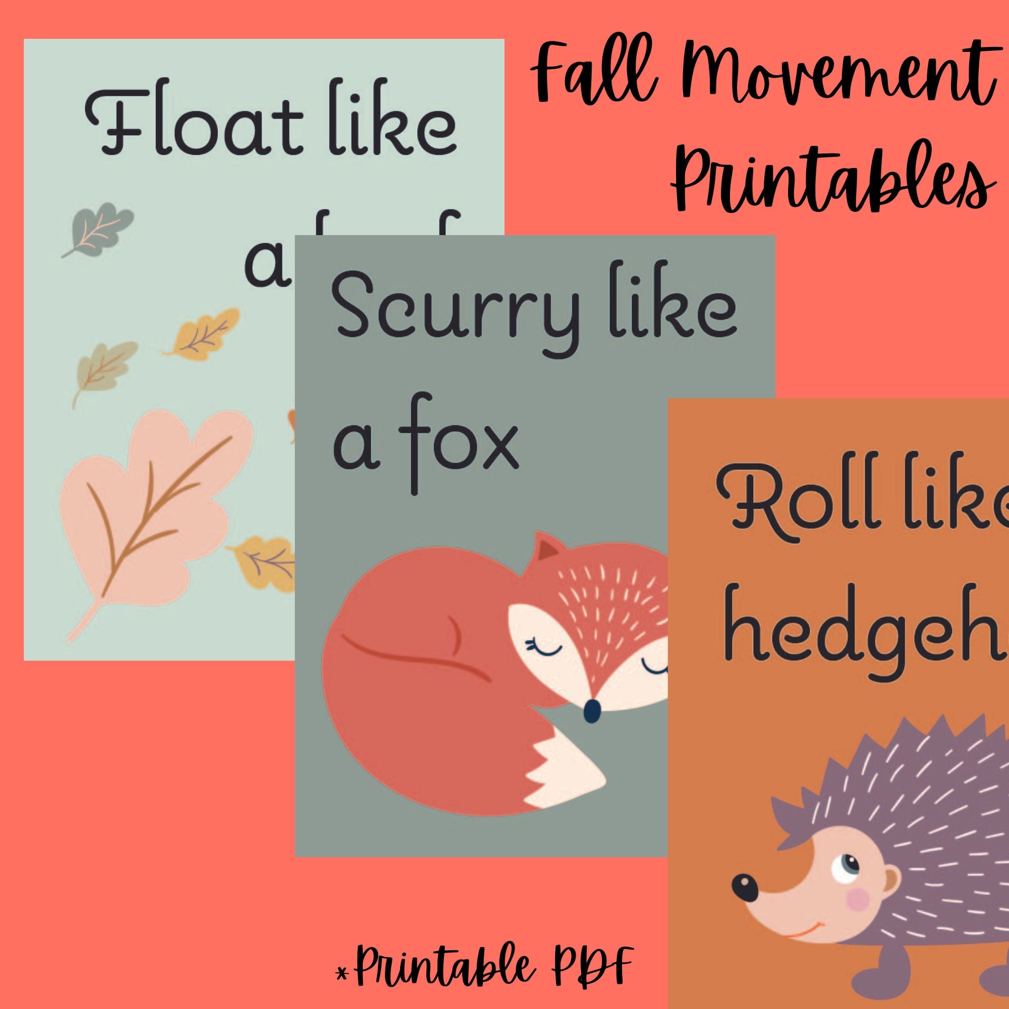 Fall Movement Posters for Classroom or Dance Studio - Etsy