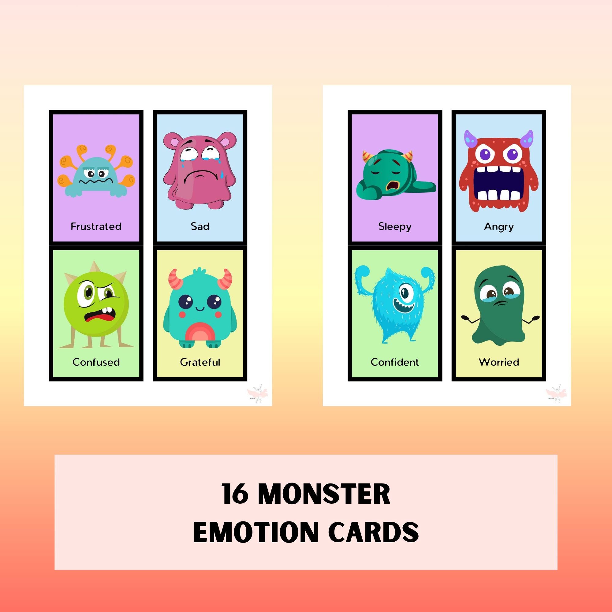 Monster Emotion Movement Cards: Social Emotional Learning & Dance ...