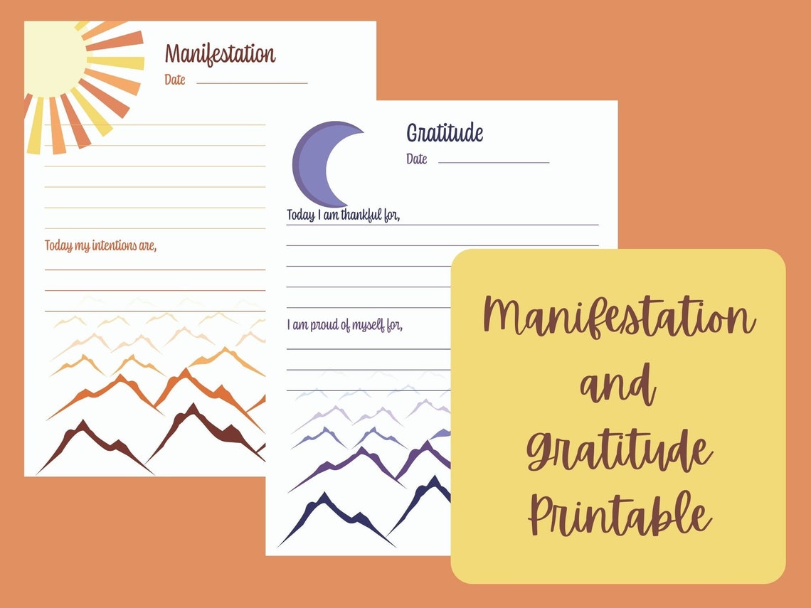 Daily Manifestation and Gratitude Printable Planner - Etsy