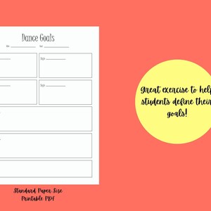 Dance Student Goals Digital Download - Etsy