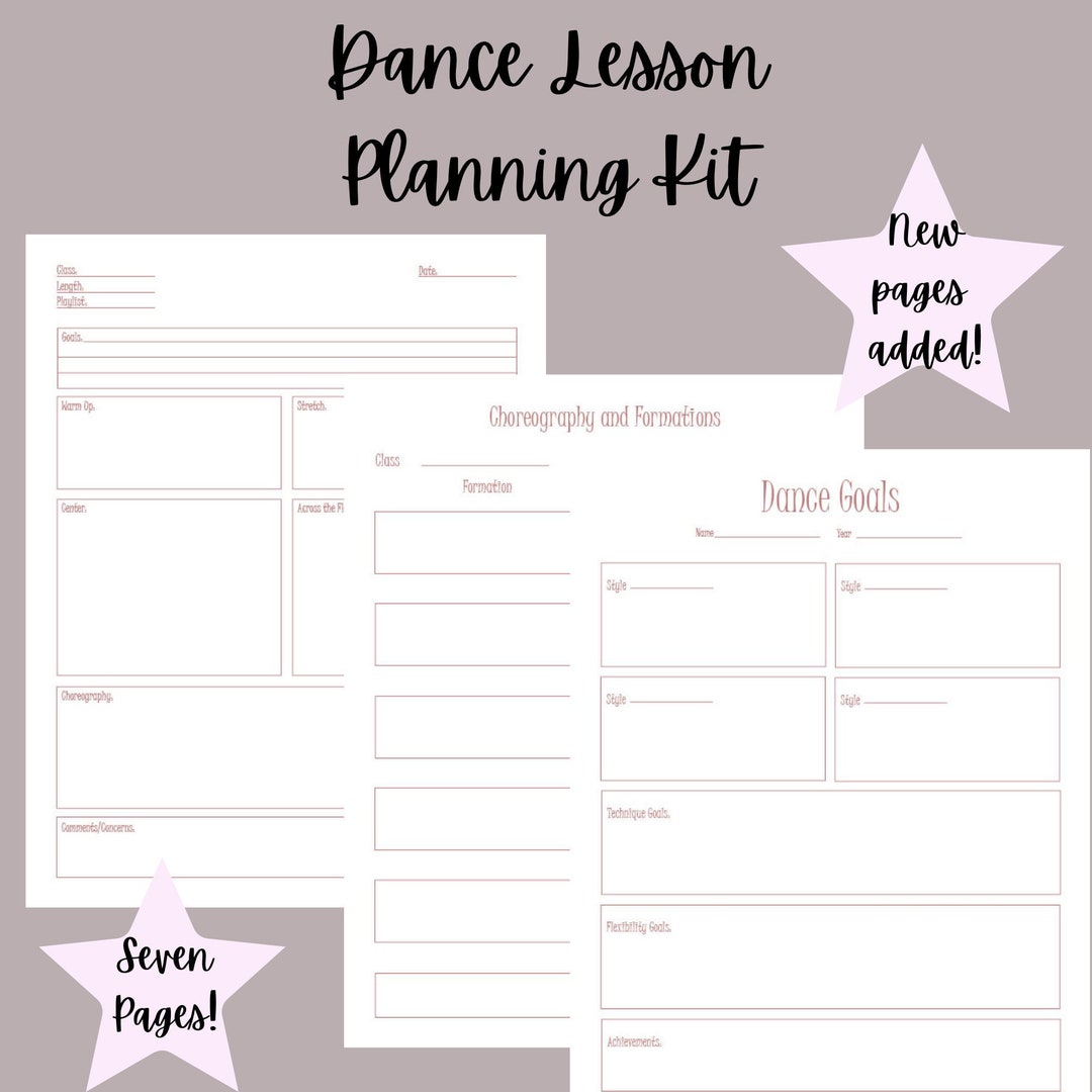 Dance Teacher Lesson Planning Kit Light Pink - Etsy