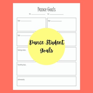 Dance Student Goals Digital Download - Etsy