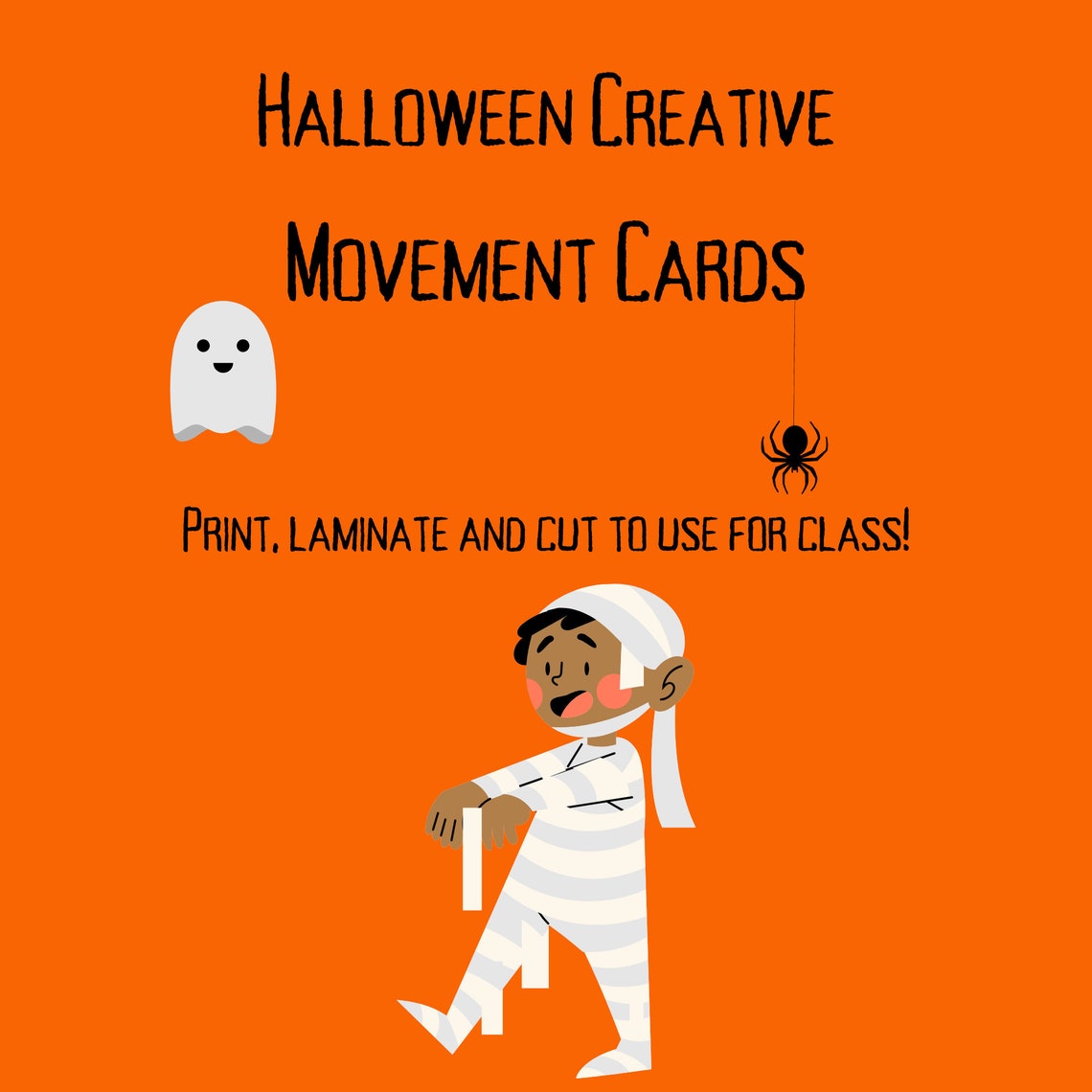 Halloween Creative Movement Cards for Dance Teachers | Spooky-themed ...