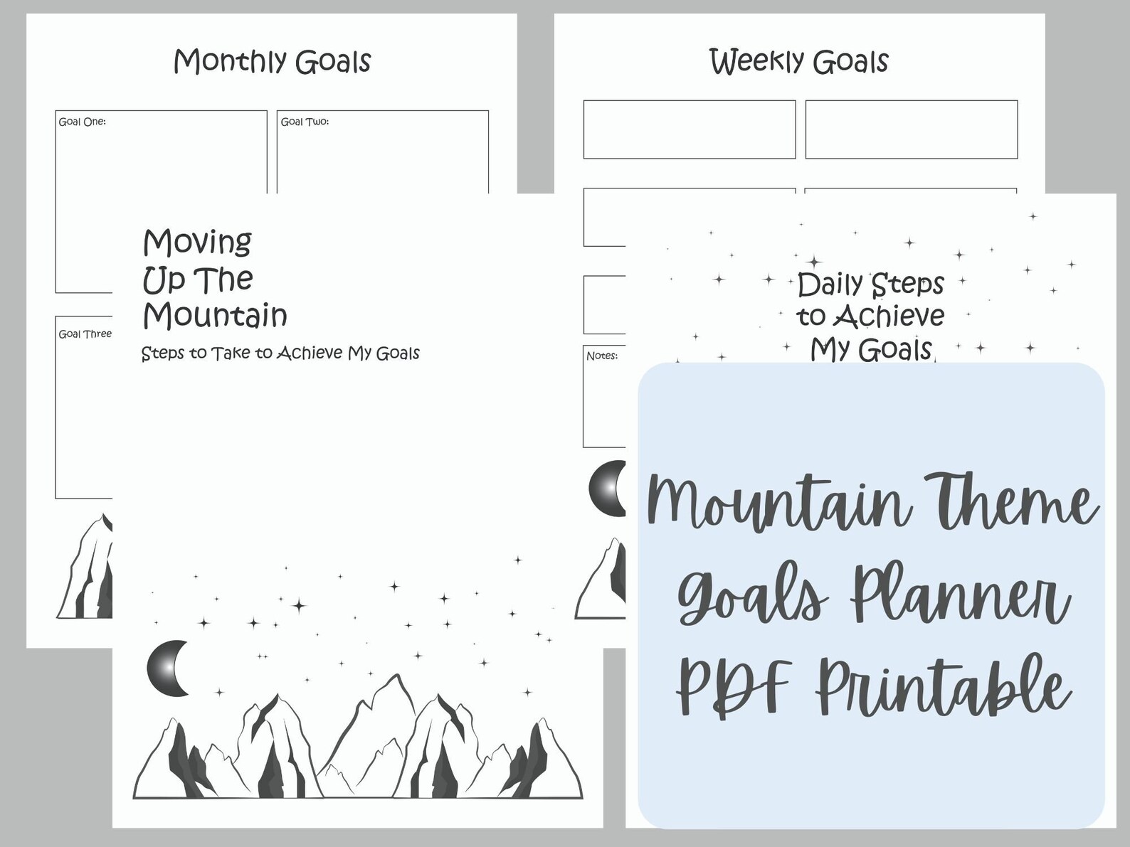 Mountain Theme Planner Printable PDF - Etsy