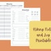 Hiking Notes and Log Printable - Etsy