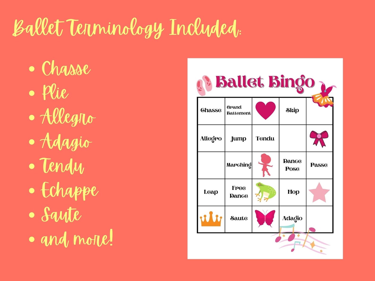 Ballet Bingo Printable - Etsy