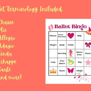 Ballet Bingo Printable - Etsy