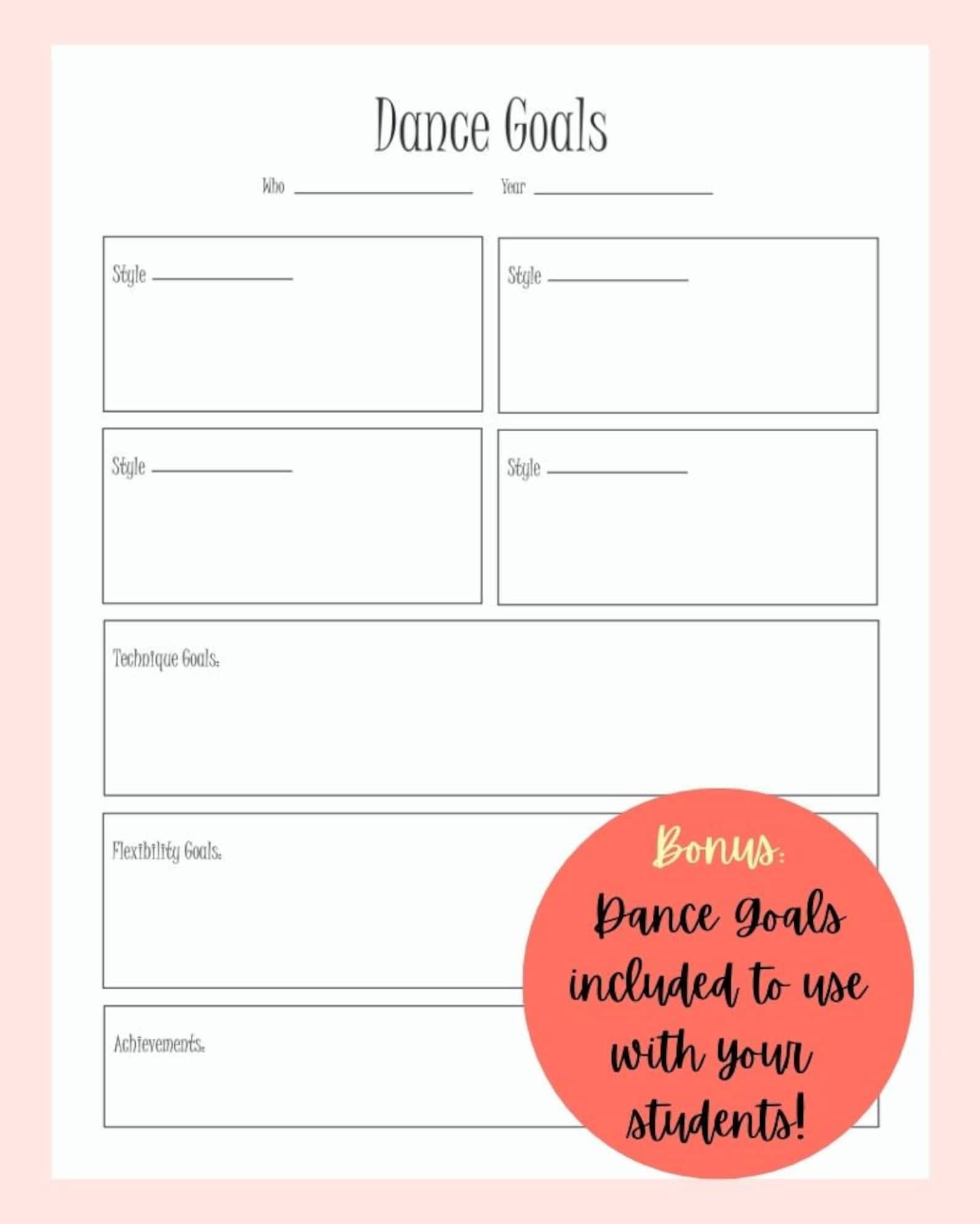 Dance Teacher Lesson Planning Pack - Etsy
