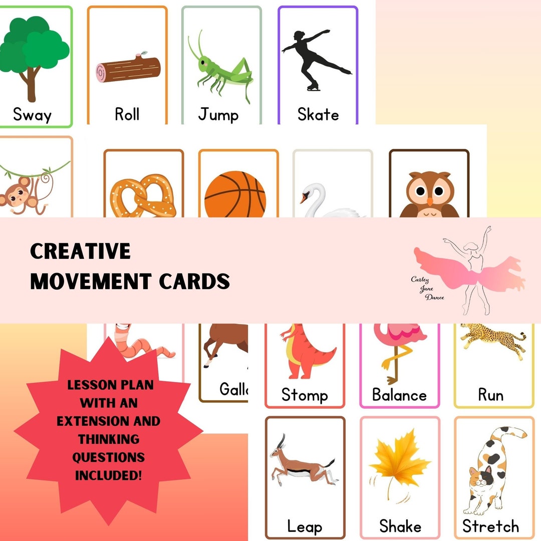 Dance and Creative Movement Activity Cards for Kids - Printable ...