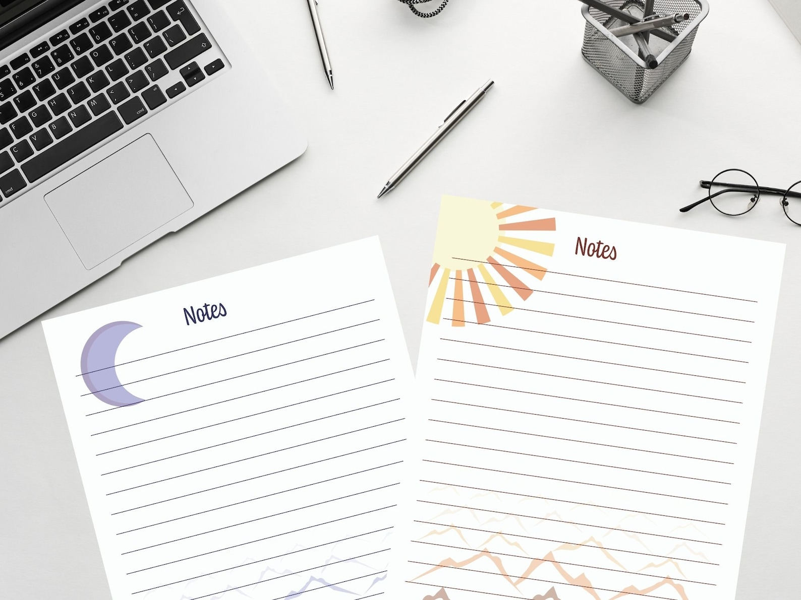 Mountain Theme Notes Printable - Etsy