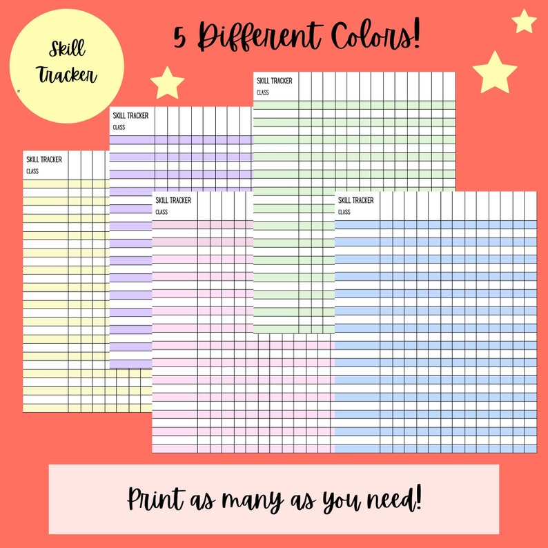 Skill Tracker Printable - Etsy