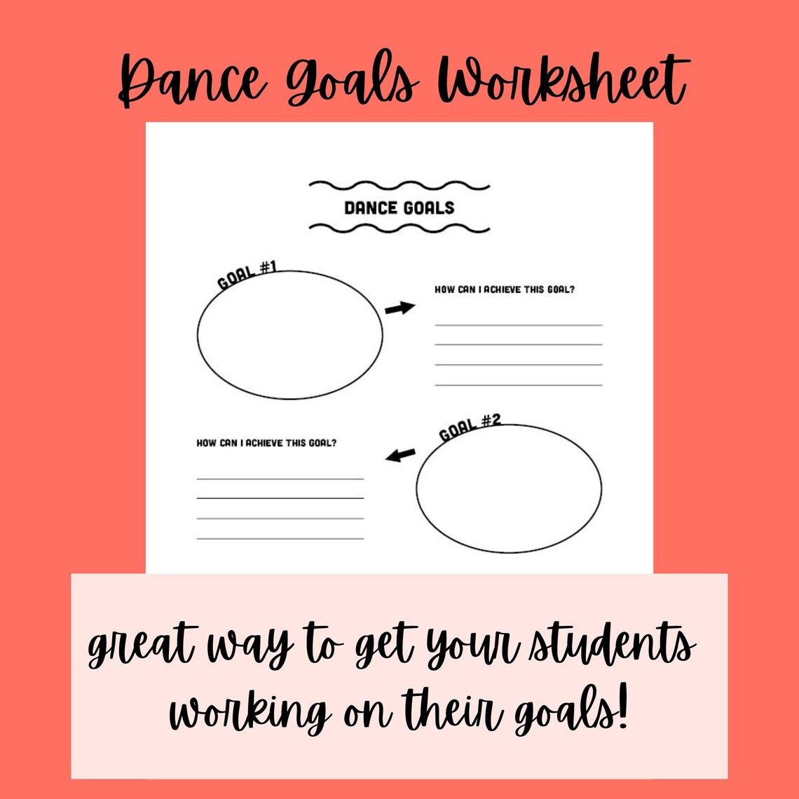 Dance Goals Worksheet Printable - Etsy