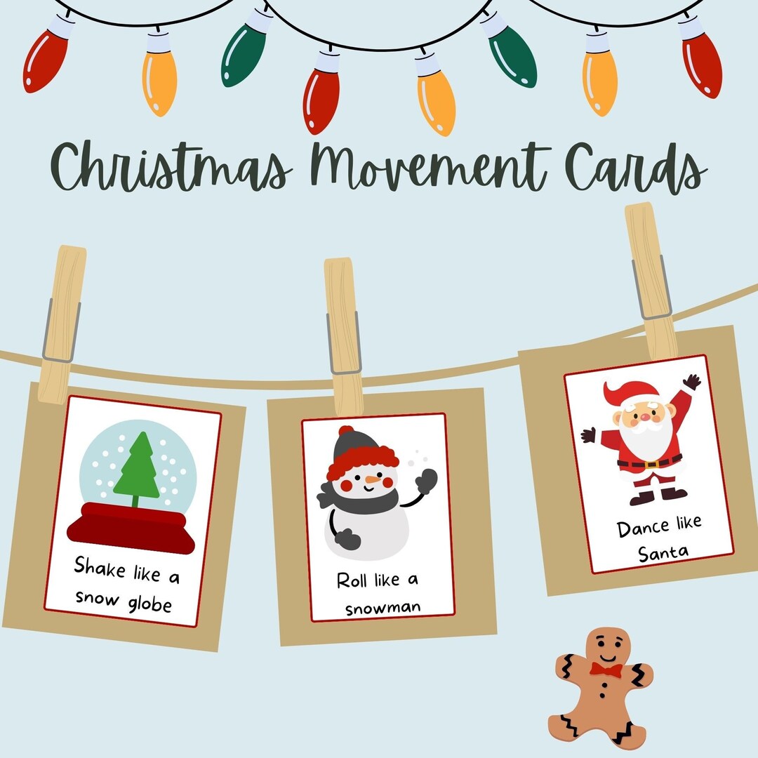 Christmas Creative Movement Cards - Etsy