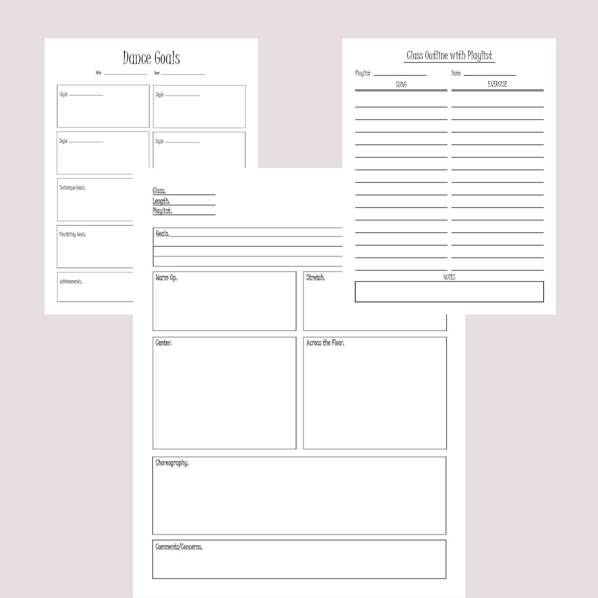Dance Teacher Lesson Planning Pack - Etsy