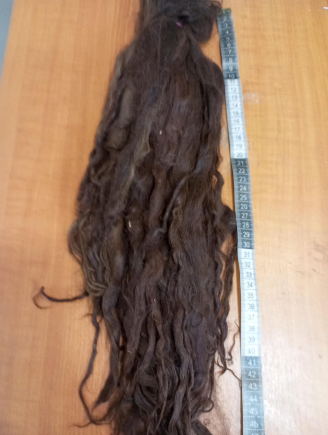 Natural Brown Alpaca Suri Raw Fiber Fleece Very Long 19-20 Inch/ 45 Cm ...