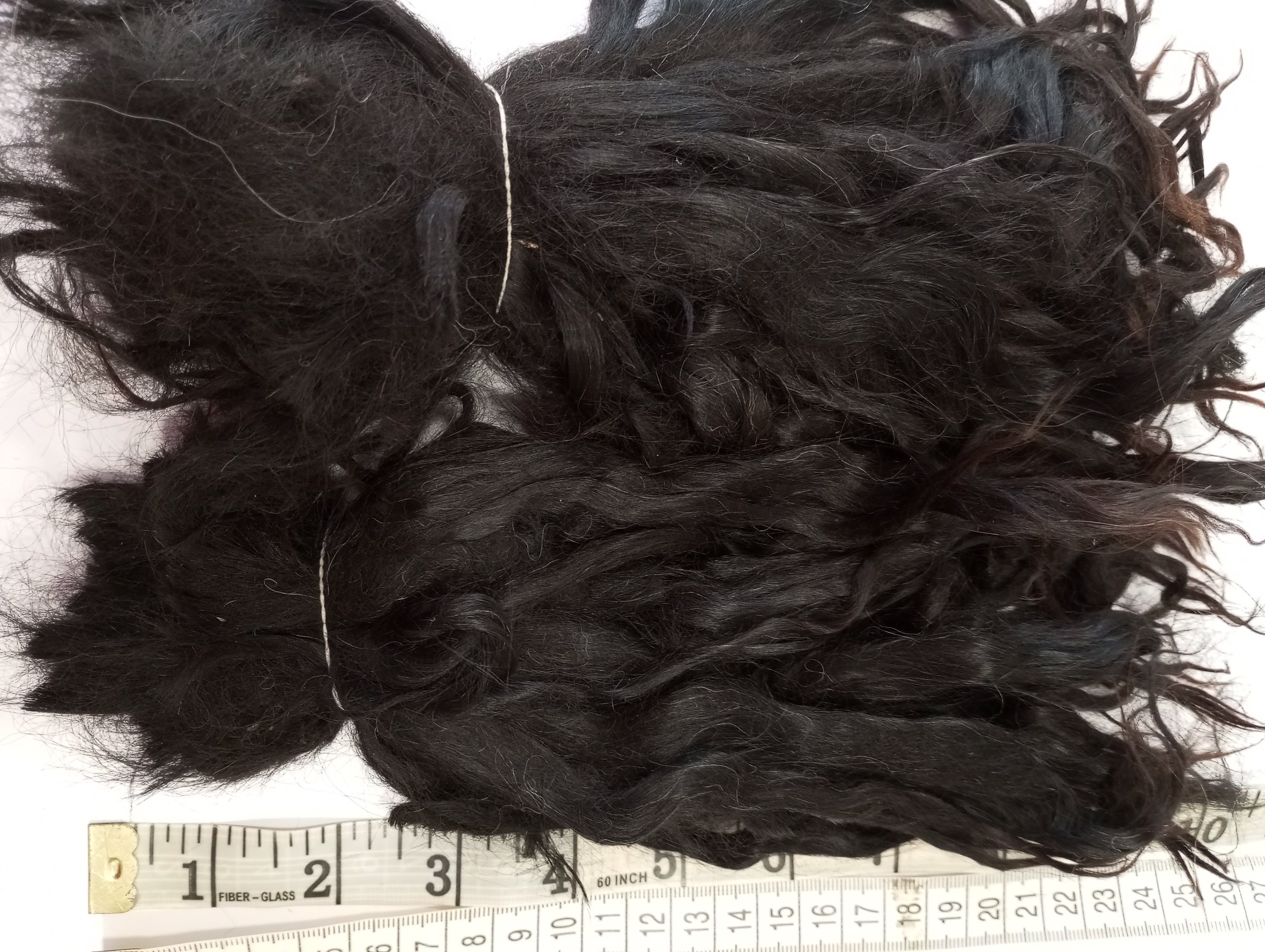 Natural Black Alpaca Suri Raw Fiber Fleece Very Long 9-10 Inch/ 22 Cm ...
