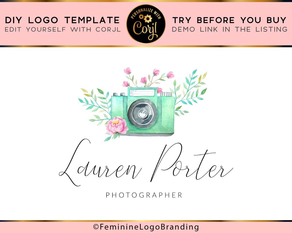 Art & Collectibles Drawing & Illustration Corjl Logos DIY Edit Yourself ...