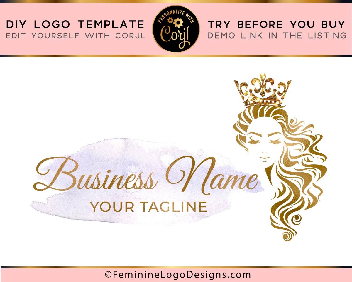 Hair Collection Logo Template - Etsy Australia