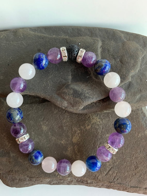 Migraine Relief Genuine Crystal Energy Bracelet Etsy UK