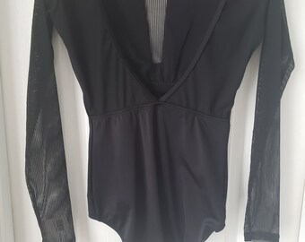 Black Mesh Leotard - Etsy