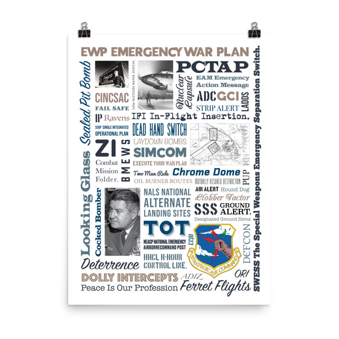 SAC Poster. the Cold War Words of Strategic Air Command, Professional ...