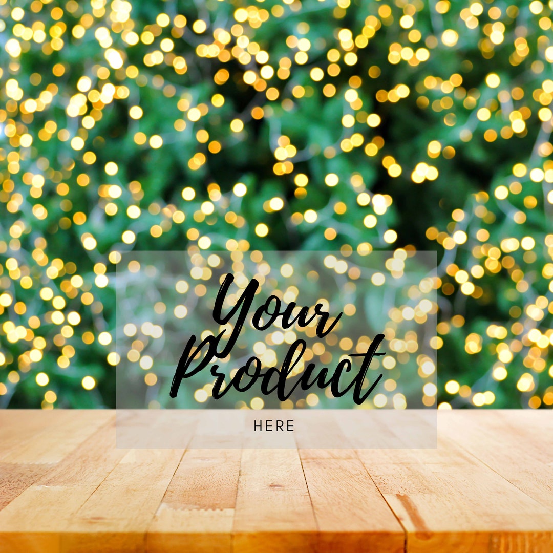 Christmas Wood Table Top Mockup for Product Placement & - Etsy
