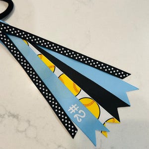 SOFTBALL Personalized Custom Sport Hair Ribbons - Etsy