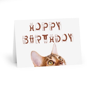 Bengal Cat Birthday Card, Happy Birthday Card With a Bengal Cat - Etsy