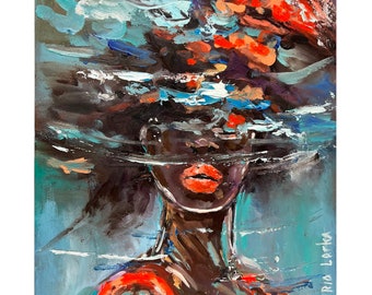 Woman Face Artwork ORIGINAL Art Faceless Portrait Painting - Etsy