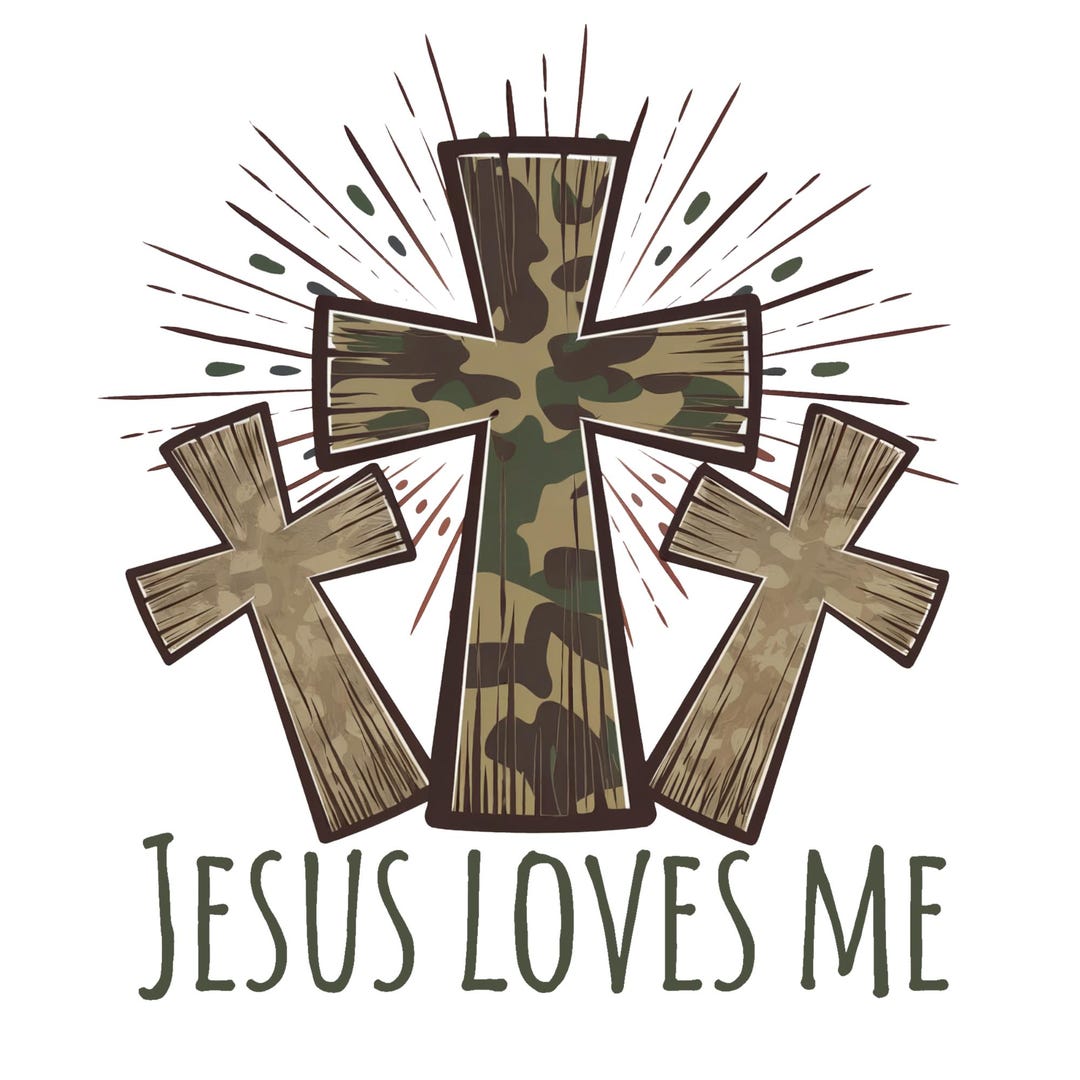 Jesus Loves Me PNG, Camo Cross PNG, Religious Hunting Design, Duck ...