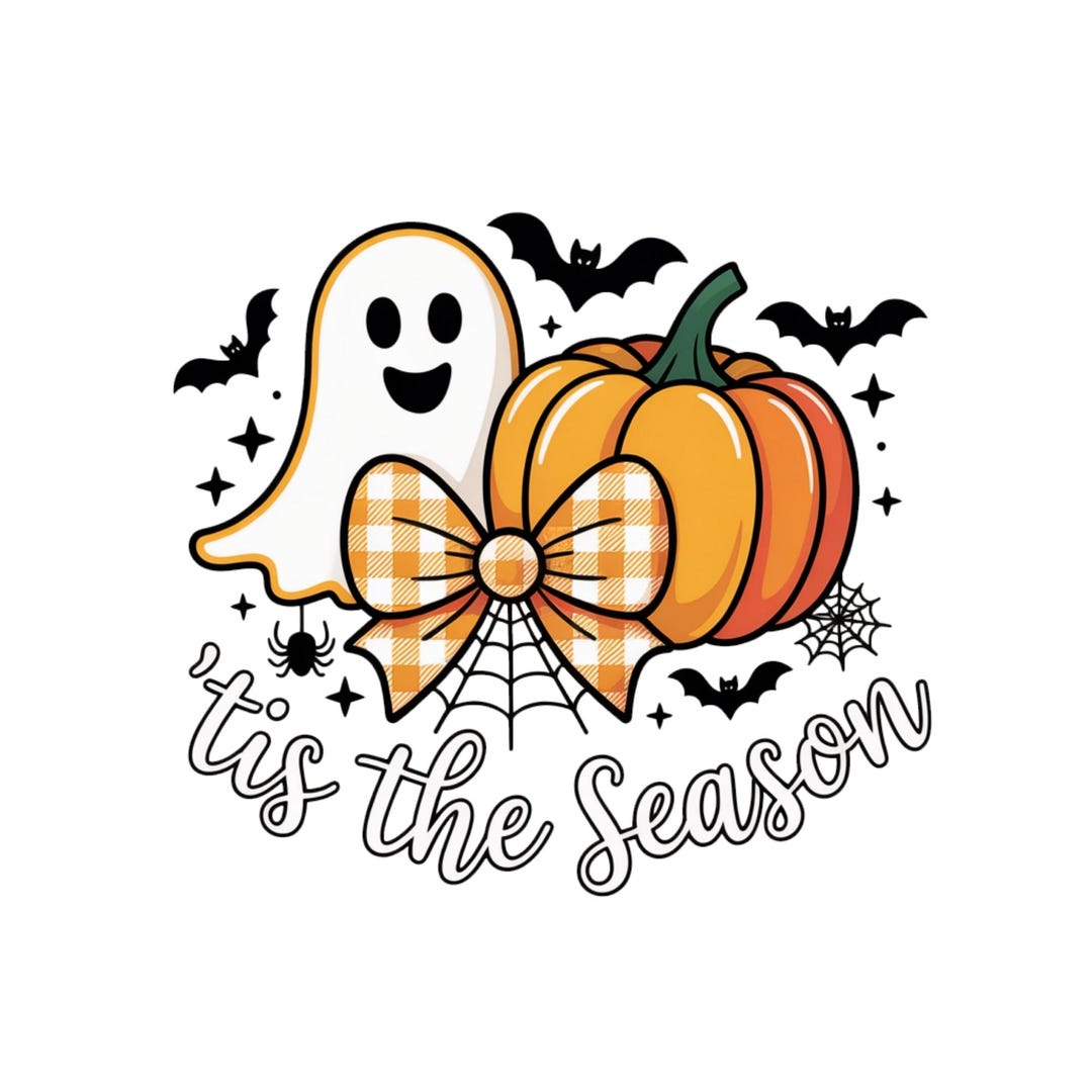 Cute Preppy Ghost PNG, Coquette Bow Ghost PNG, Fall Ghost PNG, Tis the ...