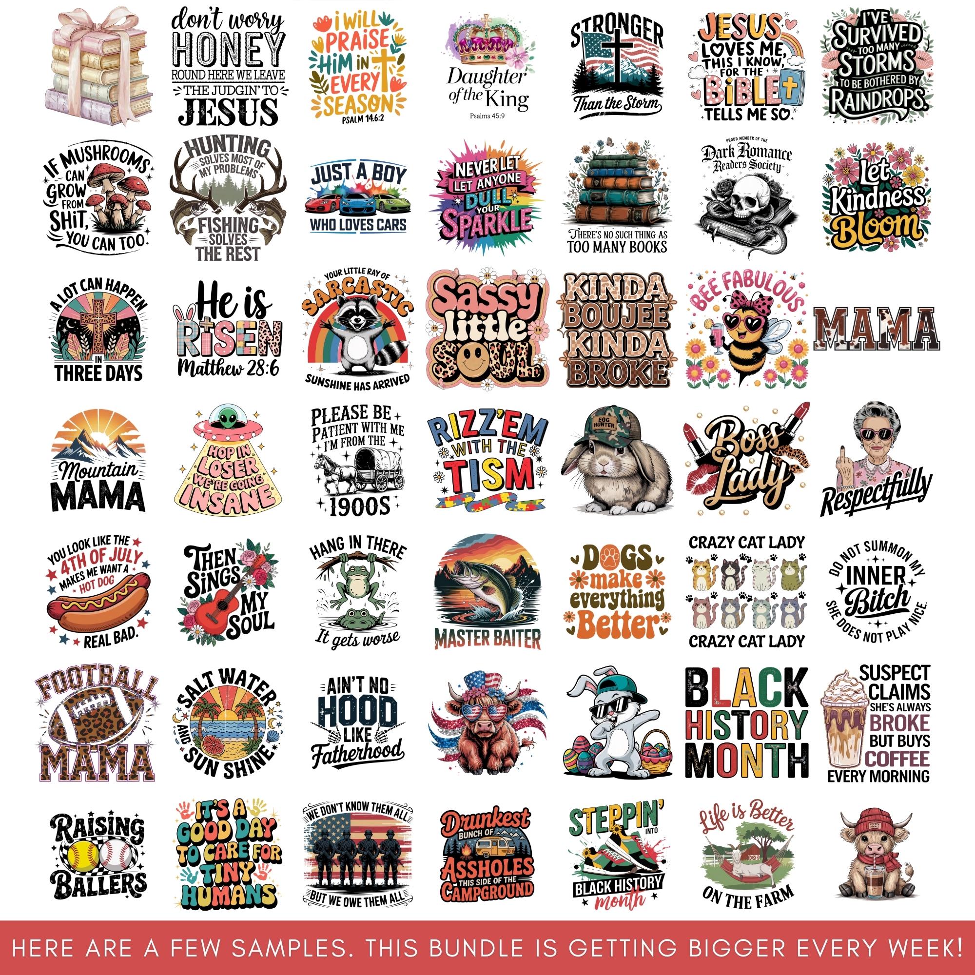 Mega Sublimation Bundle, Sublimation PNG for Shirts, Trending PNG ...