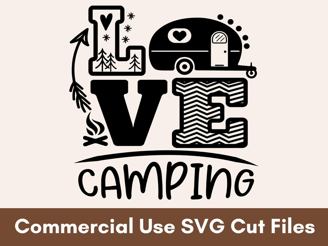 Love Camping SVG, Camping Shirt SVG, Camping Mug SVG, Happy Camping Svg ...