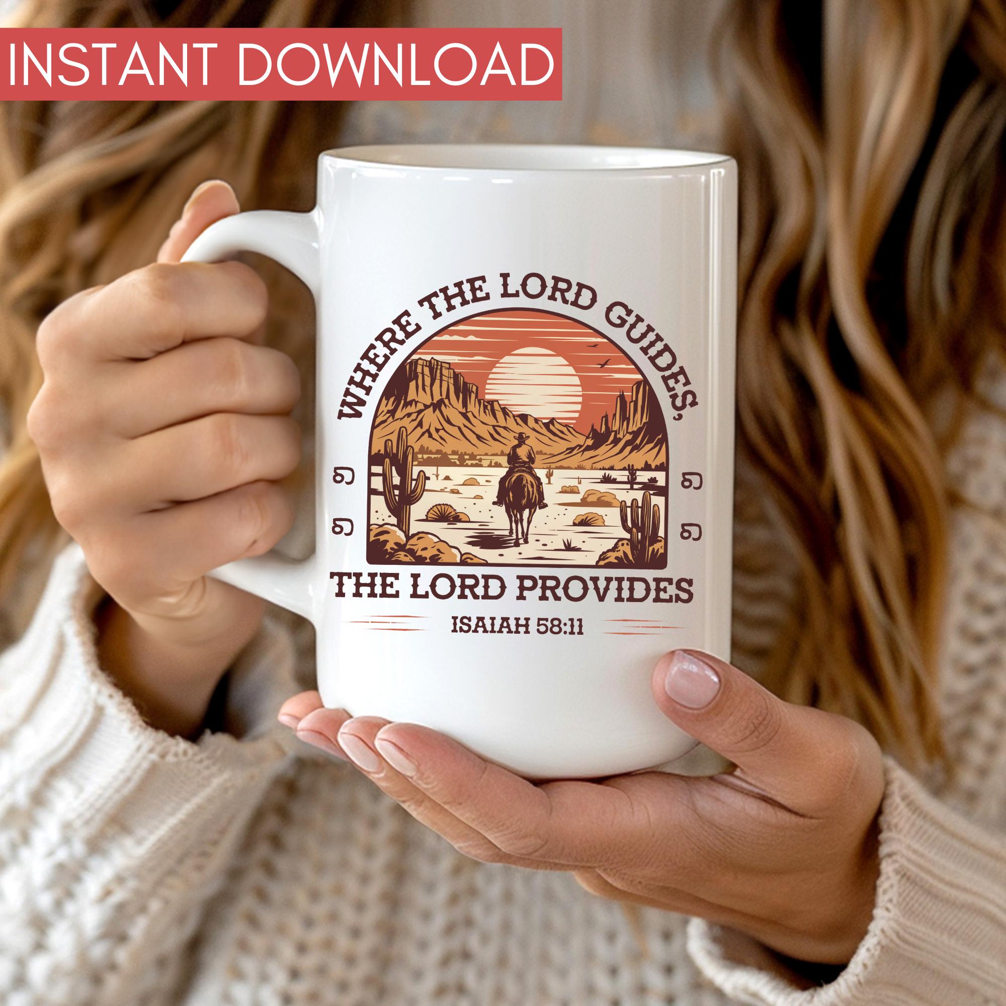 The Lord Provides Christian PNG, Vintage Bible Verse Sublimation, Retro ...