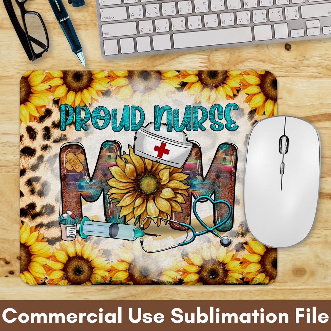 Nurse PNG Sublimation Files Nurse Mouse Pad Sublimation Designs ...