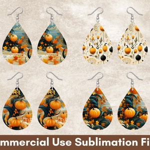 Fall PNG Sublimation Teardrop Earring PNG Sublimation Bundle Files ...