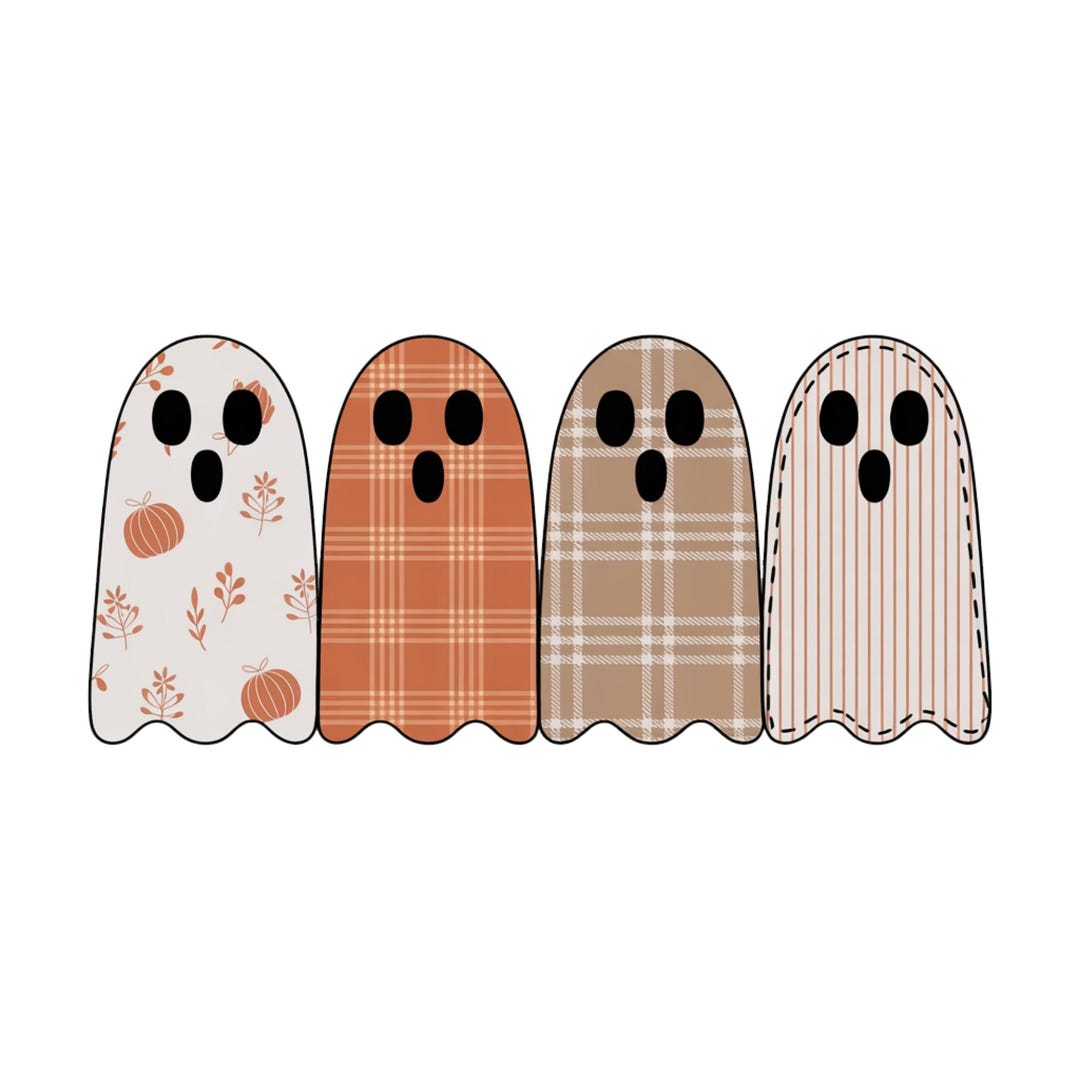 Preppy Floral Ghost PNG, Floral Ghost PNG, Fall Ghost PNG, Autumn Png ...