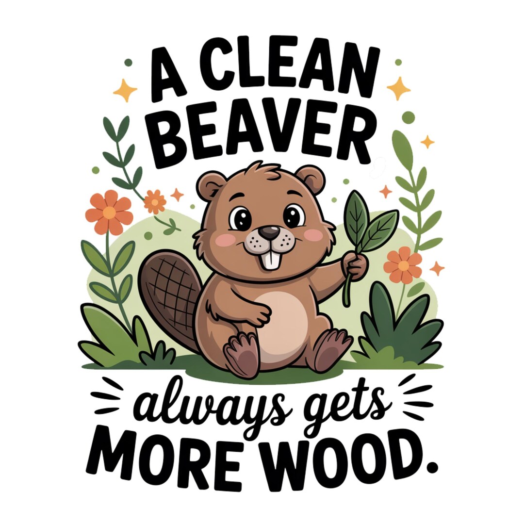 A Clean Beaver Always Gets More Wood PNG, Funny Sarcastic PNG, Adult ...