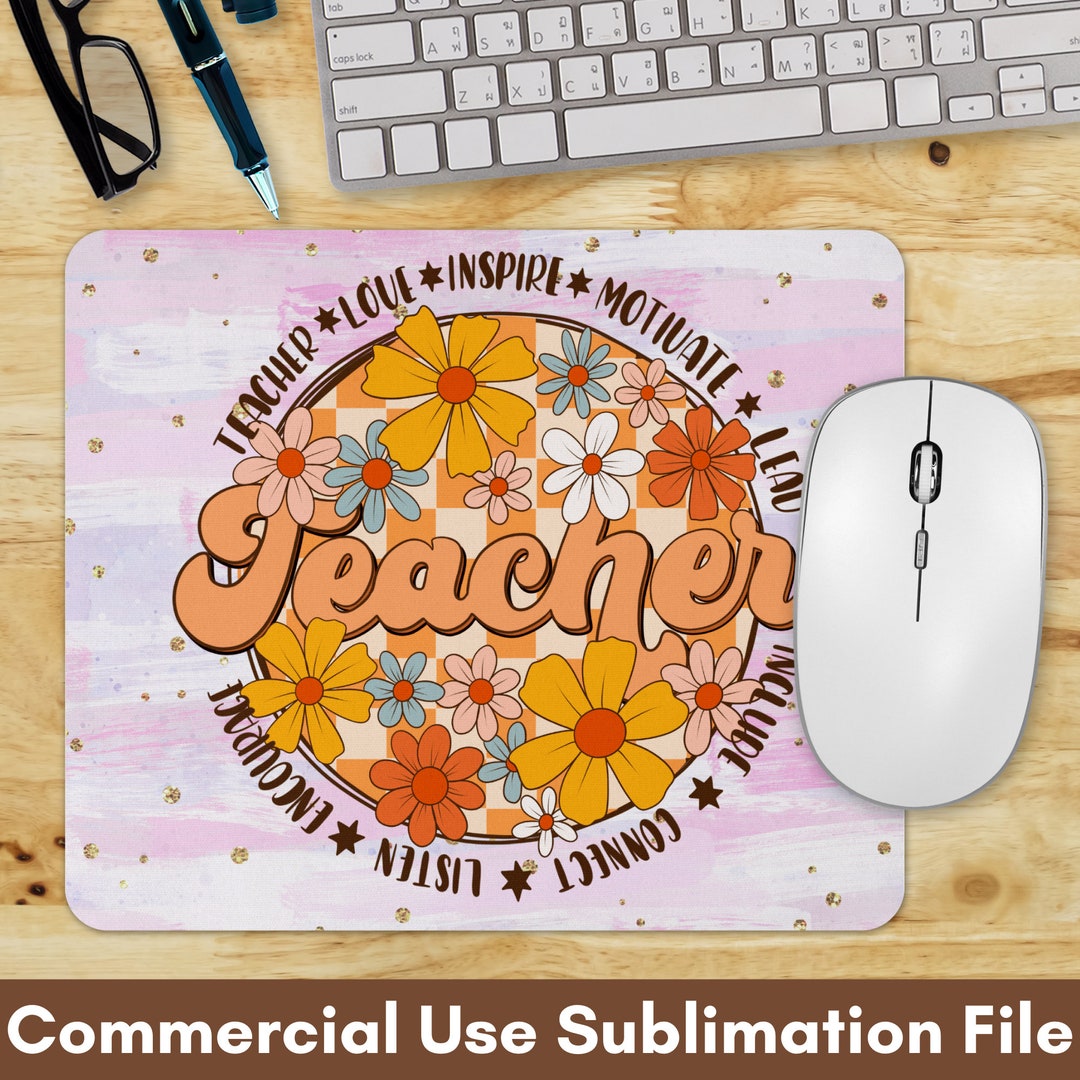Teacher PNG Sublimation Files Teacher Mouse Pad Sublimation Designs ...
